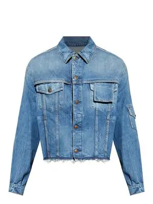 MAISON MARGIELA Vintage-effect Denim Jacket - Blue