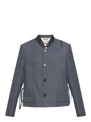 MARNI Virgin Wool Jacket With Raw Cut Details