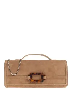 ROGER VIVIER Roger Vivier Vivier Belle Clutch Brown