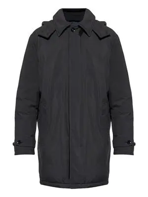 Brioni Down Jacket With Detachable Hood - Black