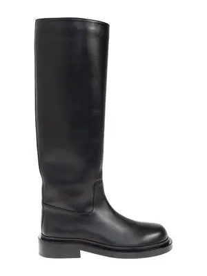JIL SANDER Leather Knee-high Boots - Black