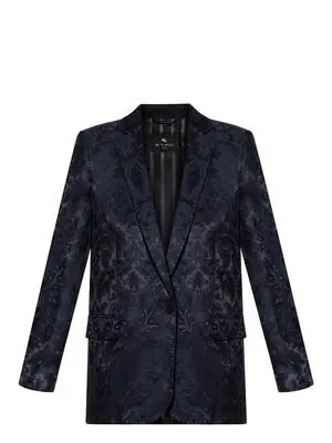 Etro Jacquard Blazer - Navy Blue