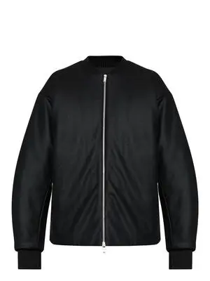 JIL SANDER Wool Bomber Jacket - Black