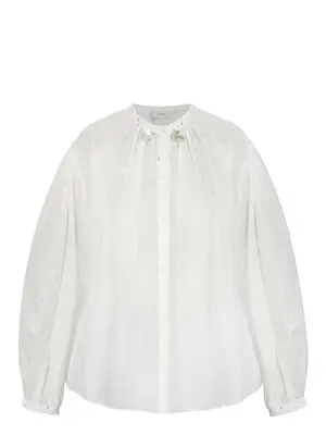FORTE_FORTE Shimmering Embellished Shirt - White