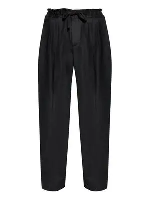 Dolce & Gabbana Wool Pleated Trousers - Black