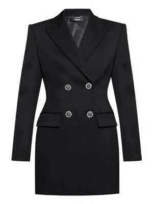 Versace Back Cut-out Jacket-style Dress - Black