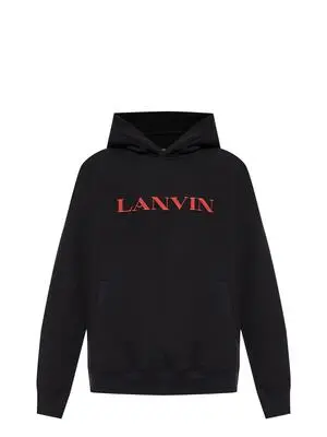 LANVIN Sweatshirt With Embroidered Logo - Black