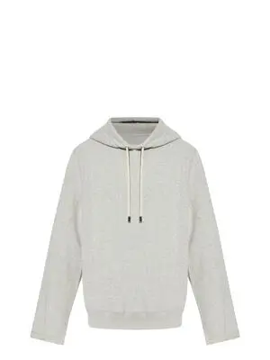 LANVIN Embroidered Logo Cotton-cashmere Sweatshirt - Grey