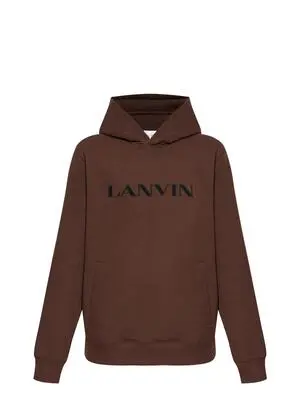 LANVIN Sweatshirt With Embroidered Logo - Brown