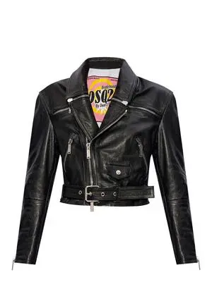 Dsquared2 Leather Jacket - Black
