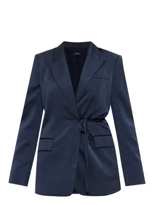 Theory Tie-waist Blazer - Navy Blue