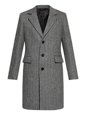 BURBERRY Herringbone Wool Coat