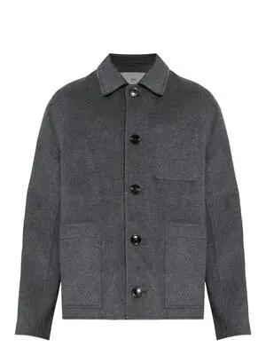 Ami Wool And Cashmere Jacket - Grey