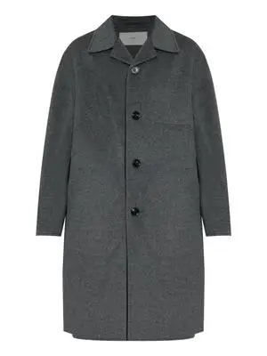 Ami Wool And Cashmere Coat - Grey