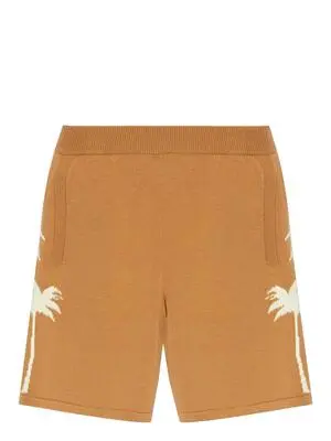 Palm Angels Palm Pattern Shorts - Brown
