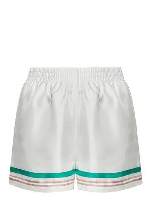 Casablanca Silk Shorts - White
