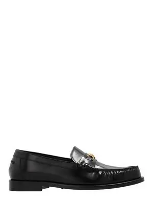 Versace Leather Loafers - Black