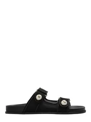JIMMY CHOO Fayence Slides - Black