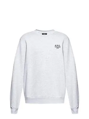 A.p.c. Sweatshirt With Embroidered Logo - Grey