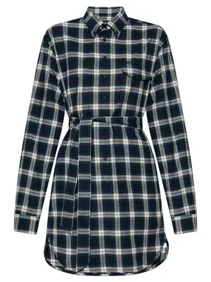 Dsquared2 Check Pattern Shirt Dress - Navy Blue