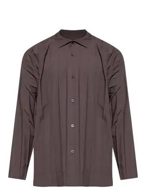 Issey Miyake Pleated Shirt - Brown