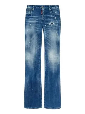Dsquared2 Medium Waist Flare Jeans - Blue