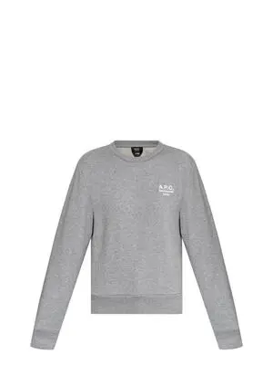 A.p.c. Sweatshirt With Embroidered Logo - Grey