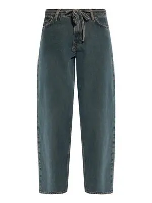 SAMSØE SAMSØE Saharper Relaxed Boyfriend Jeans With Belt - Navy Blue