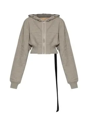 Rick Owens Cropped Short Hoodie - Grey