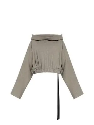 Rick Owens Cropped Hoodie - Grey