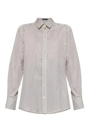 Dolce & Gabbana Striped Silk Shirt - Cream