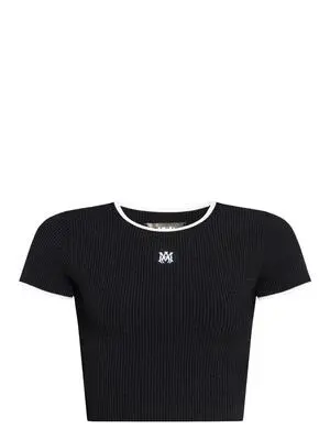 Amiri Striped Knit Top - Black