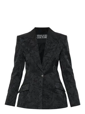 Versace Barocco Pattern Blazer - Black