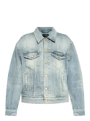 BALENCIAGA Distressed Light Denim Jacket