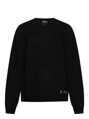 A.p.c. Wool Sweater With Logo Black