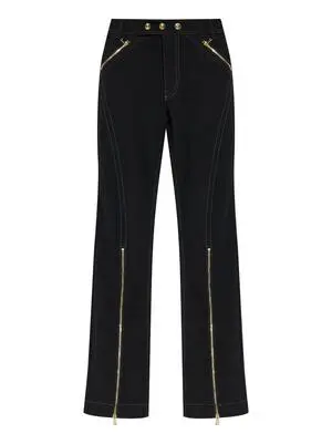 Versace Jeans With Sewn-in Zippers - Black