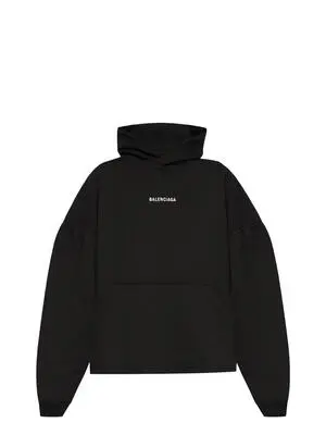 Balenciaga Logo Hoodie - Black