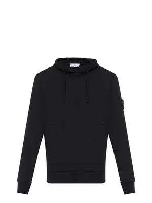 Stone Island Hooded Sweatshirt - Black