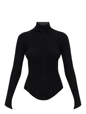 COURREGES Stand-collar Cardigan - Black