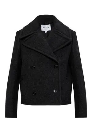 Alaïa Double-breasted Wool Jacket - Grey