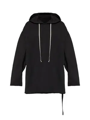 Rick Owens Peter' Cotton Knit Hoodie - Black