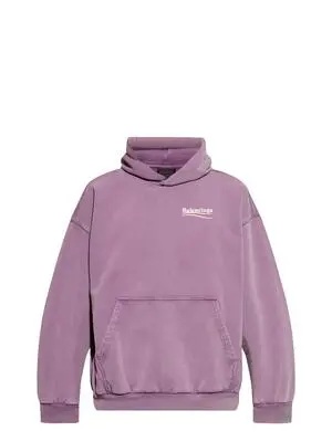Balenciaga Logo Cotton Sweatshirt - Purple