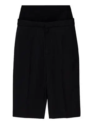 Alaïa Pleated High-waisted Shorts - Black