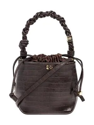GANNI Handheld Bucket Bag - Brown