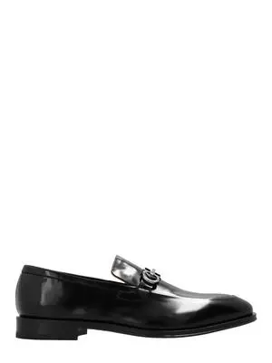 FERRAGAMO Finley Leather Shoes - Black