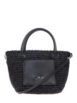 IRO PARIS Narcy Raffia Handbag - Black