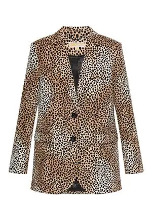 Michael Kors Animal Print Blazer - Beige