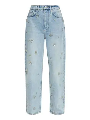 ALLSAINTS Jeans With Appliqués - Light Blue