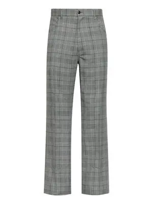 Amiri Plaid Patterned Trousers - Grey