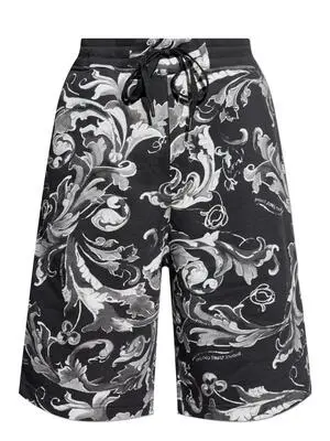 Versace Barocco Print Shorts - Black